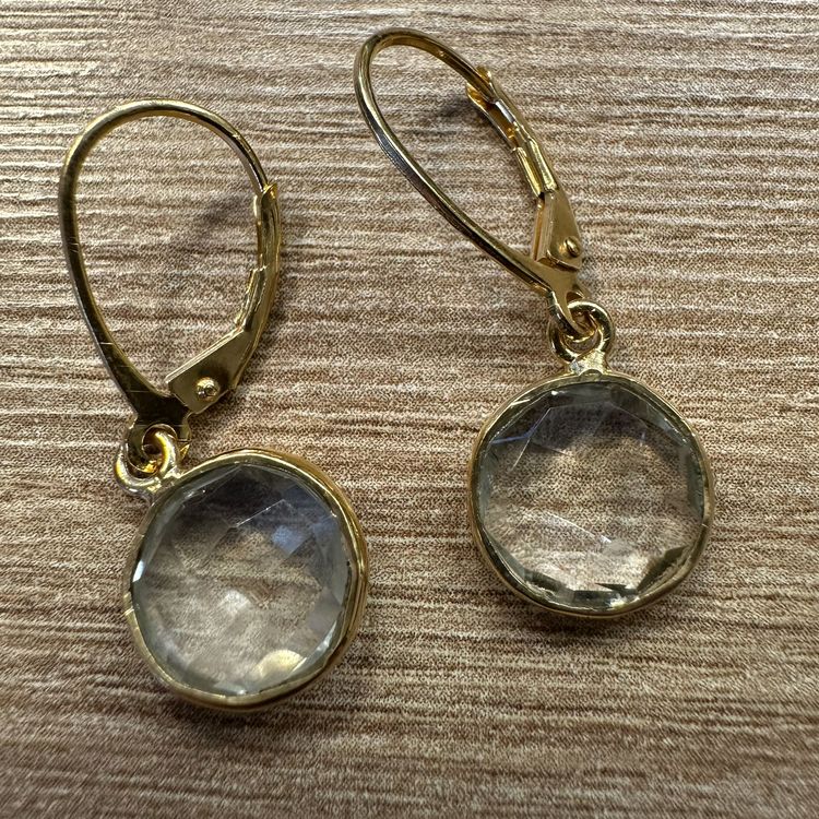 Ohrhänger mit grünem Amethyst in Silber 925 gelbvergoldet (Neu (gemäss Beschreibung)) in Basel ...