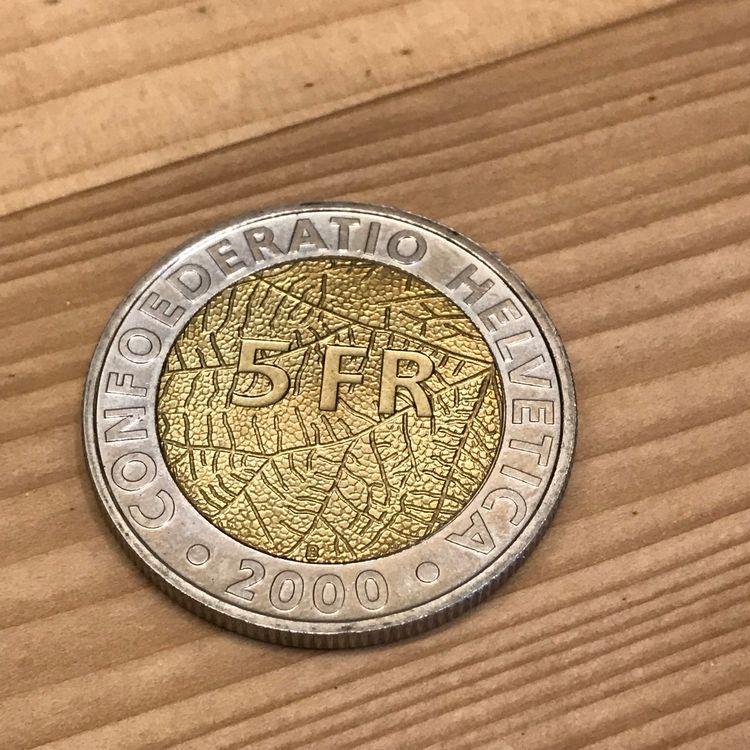 Gedenkmünze 5 Franken 2000 - 150 Jahre Schweizer Franken | Kaufen auf Ricardo