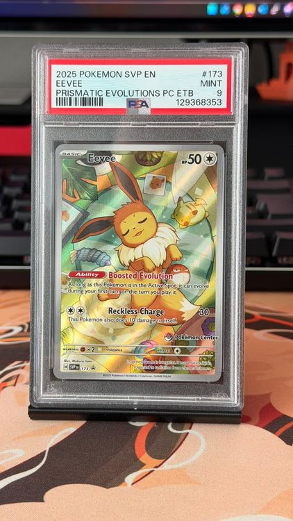 2025 Eevee Prismatic Evolutions PC ETB Promo PSA9 SVP EN 173 (Gebraucht ...