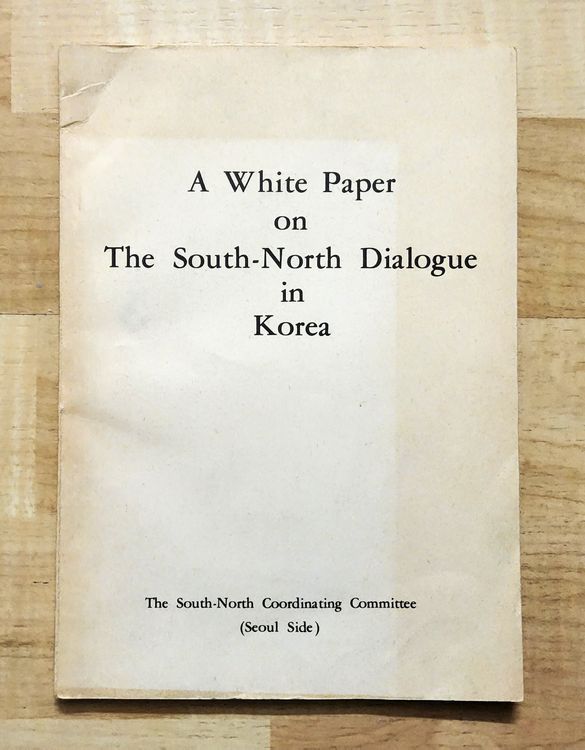 White Paper South-North Korea Dialogue, Originalausgabe 1975 | Kaufen ...