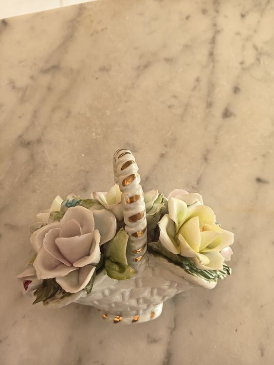 Porzellan Blumenkorb, Capodimonte, Vintage | Kaufen auf Ricardo