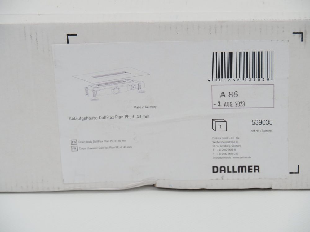 DALLMER DallFlex Plan Ablaufgehäuse DN 40 (17198) (Neu und ...