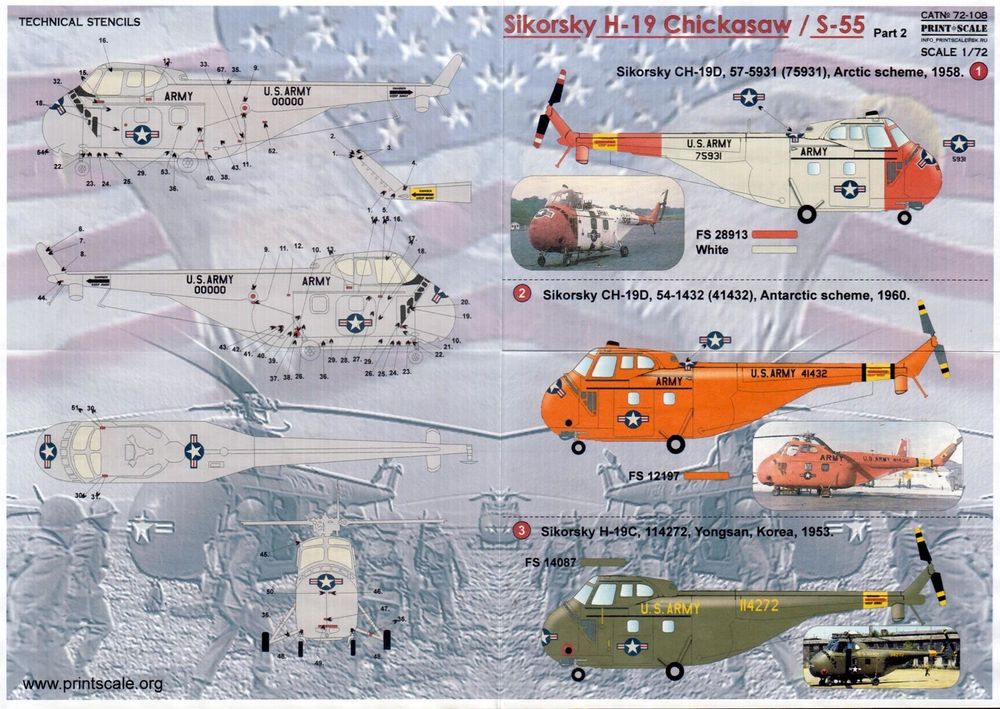 1/72 H-19 Chickasaw / S-55 Decal (Neu und originalverpackt) in Sion für ...
