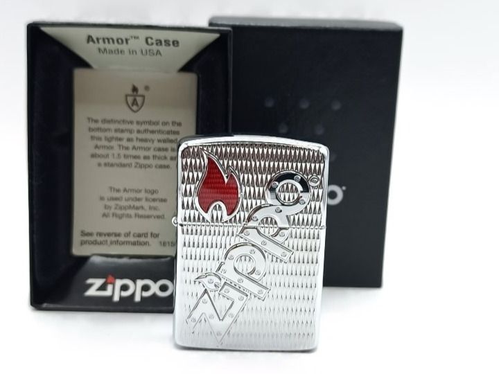ZIPPO BOLTED RED EPOXY HEAVY WALL ARMOR CASE Neu in Box | Kaufen auf Ricardo