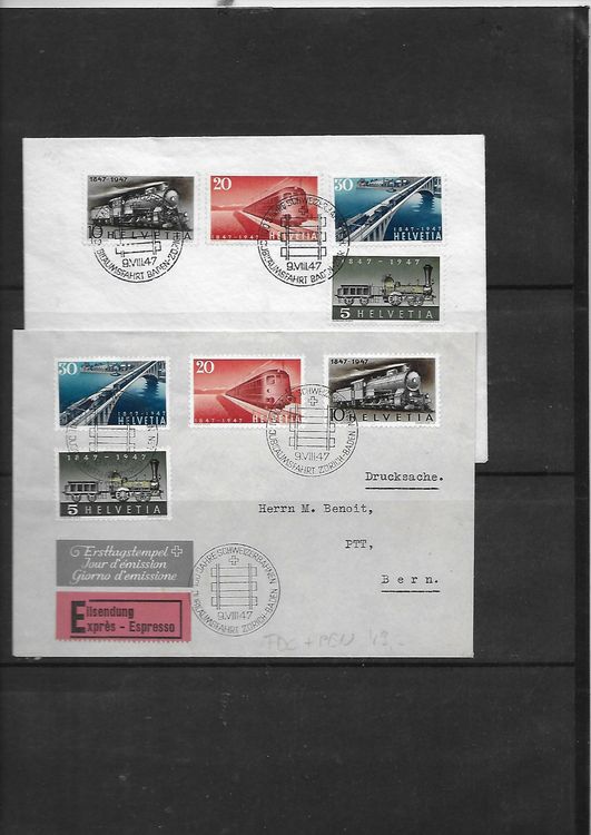 Freim.FDC 1947 Baden-ZH / ZH-Baden Kat:CHF 98.- | Kaufen auf Ricardo