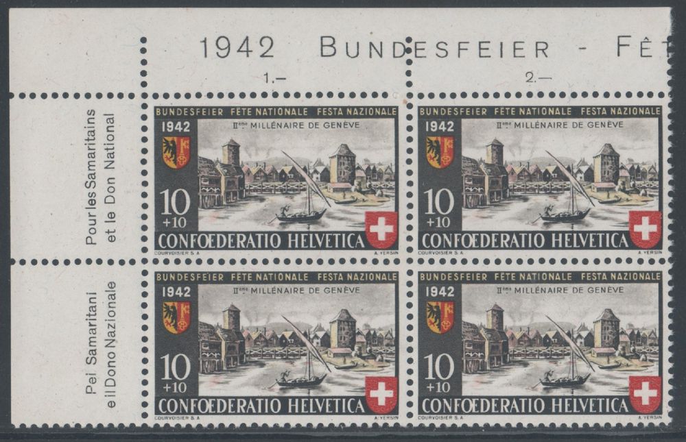 PP 15.4.02a Rf. Strich und nicht kat. Plattenfehler, ** (Neu (gemäss Beschreibung)) in Egliswil ...