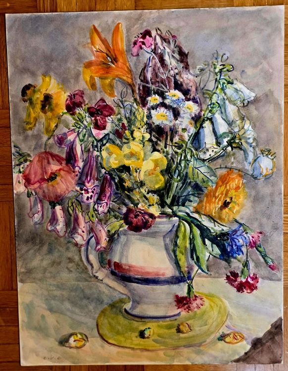 Aquarell Clara Vogelsan Eymann (44 x 34) 40 % seines Wertes (Gebraucht ...