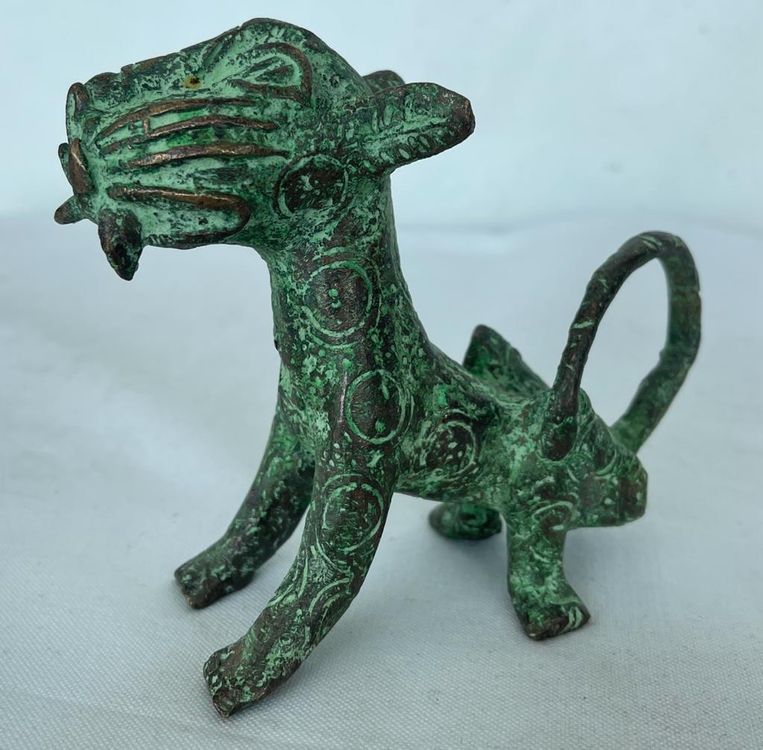 feiner alter Bronze Leopard - Benin Höhe 11,5 cm Top Stück | Kaufen auf Ricardo