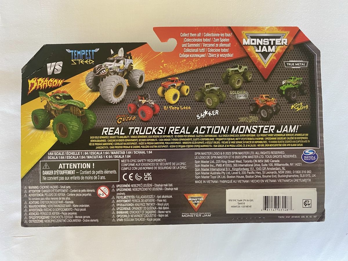 Monster Jam Dragon vs. Tempest Steed Series 30 (Neu und ...