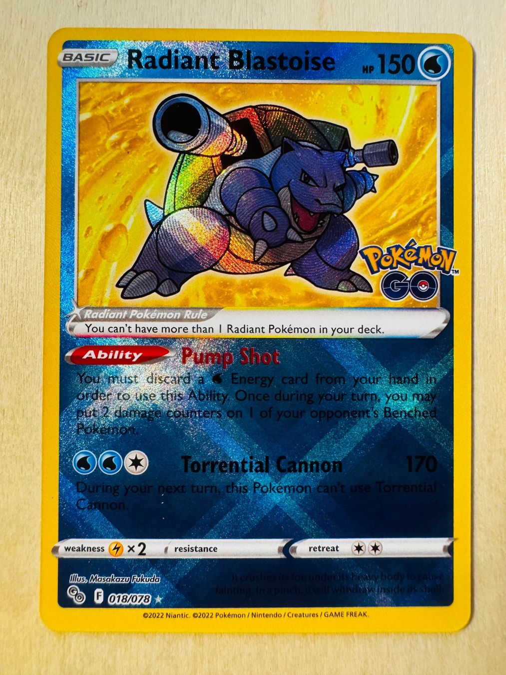 Carte Pokémon Radiant Blastoise PGO 018/078 NM Pokémon GO (Neuf (Voir ...
