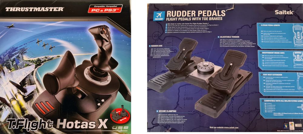 Flugsimulator set Hotas X + Logitech Saitek Rudder Pedals | Kaufen auf ...