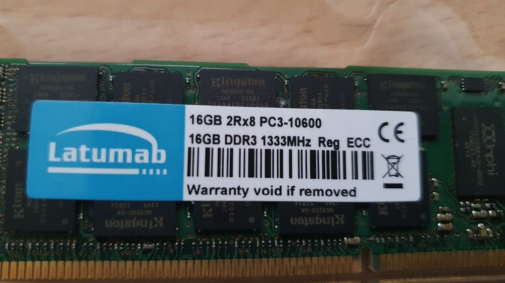 RAM DDR3 16gb 1333Mhz PC3 240pin ECC Reg Server Memory | Kaufen auf Ricardo