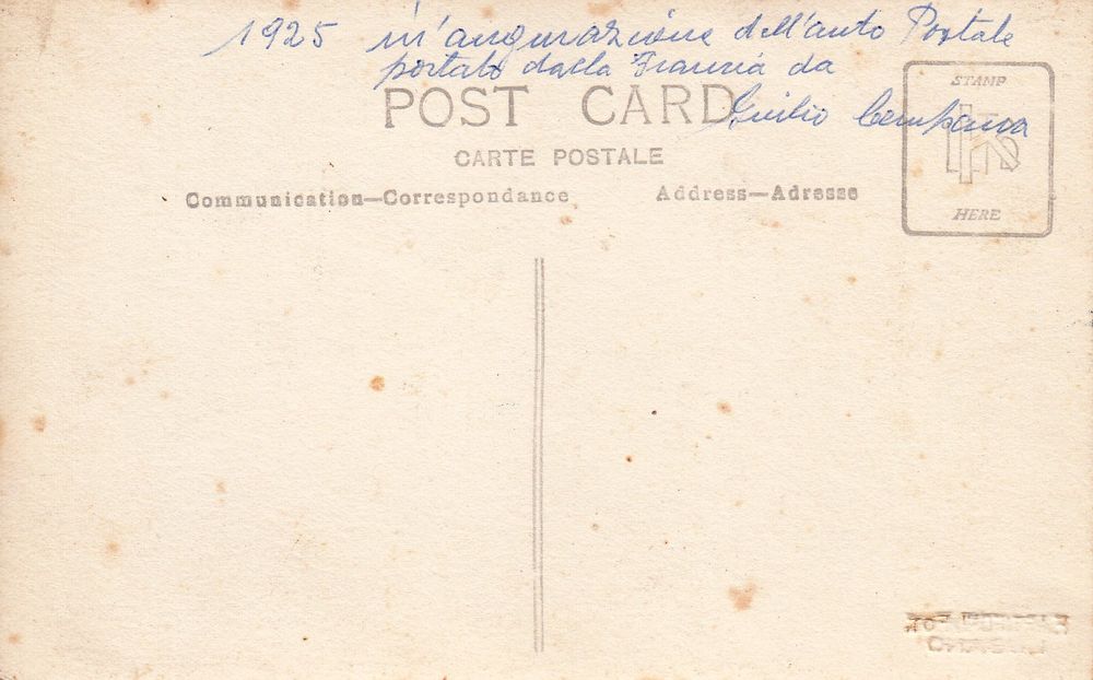 AK Tesserete Inaugurazione Autopostale 1925 (Gebraucht) in Riva San ...