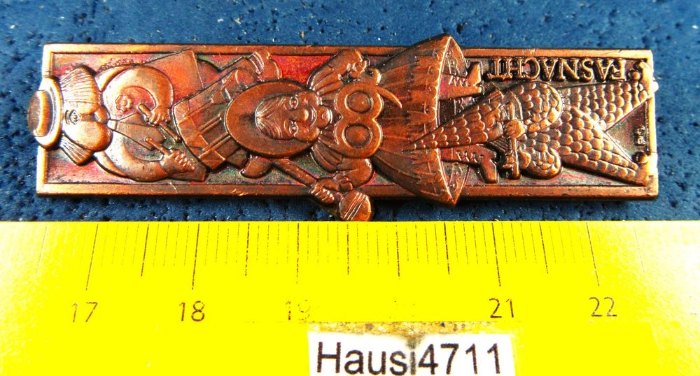 FASNACHT PLAKETTE BASEL KUPFRIG MIT NADEL 1969 | Kaufen auf Ricardo