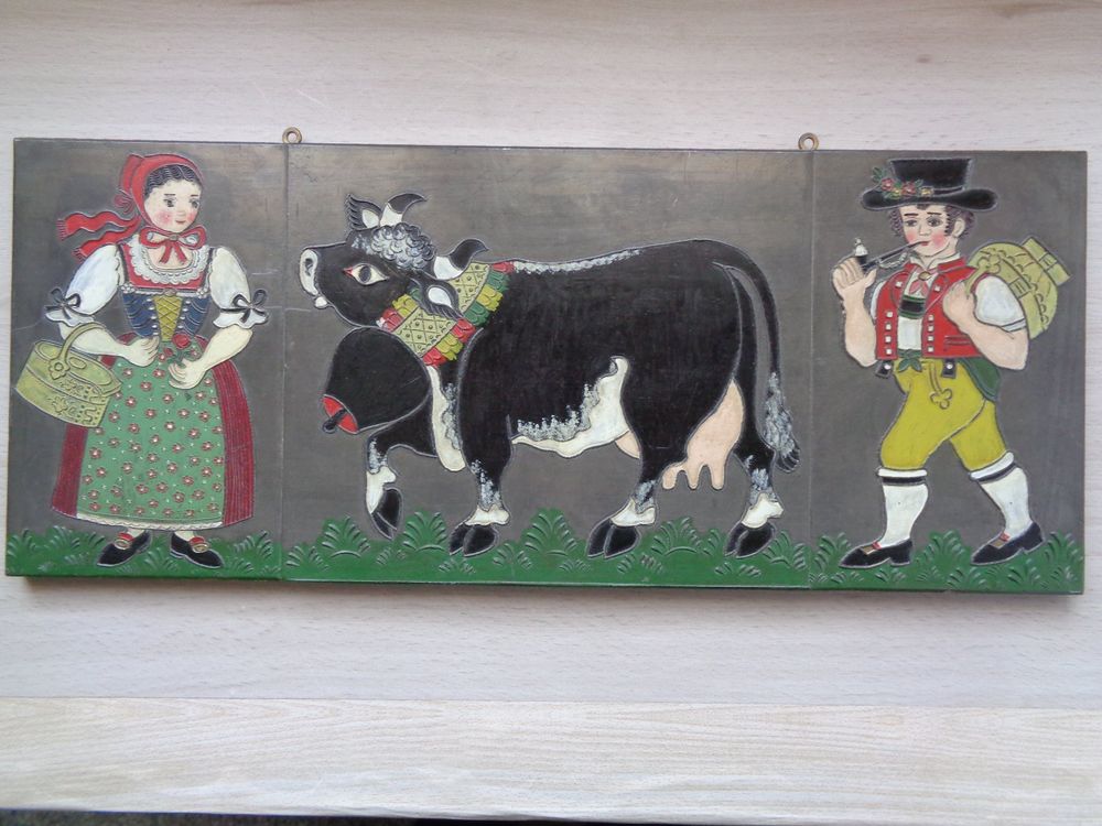 APPENZELLER EMIL FÄSSLER GROSS 54 /22 BAUERNMALEREI KUH SENN | Kaufen auf Ricardo