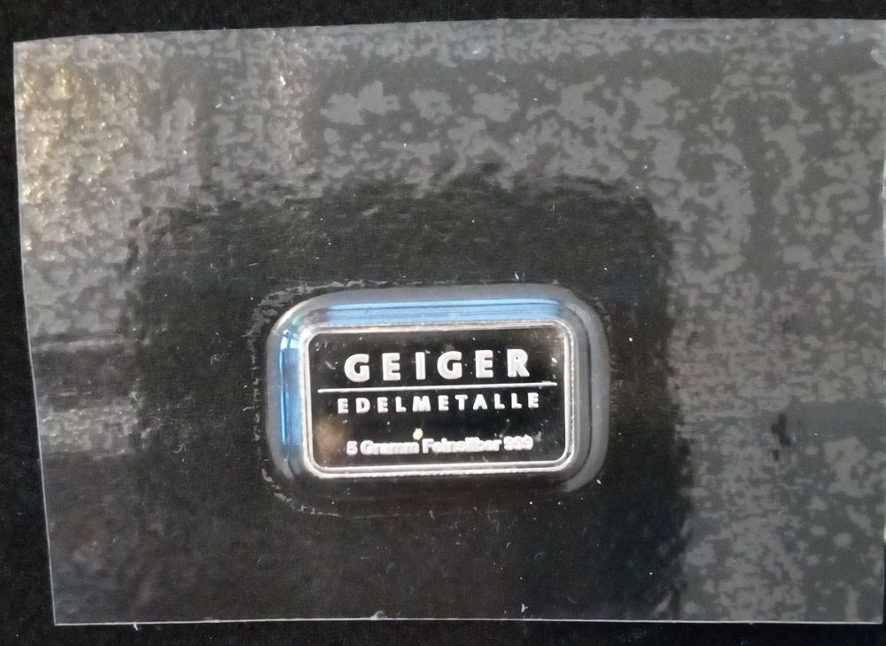 5g Geiger 999er Silberbärrchen (Neu und originalverpackt) in für CHF 7. ...