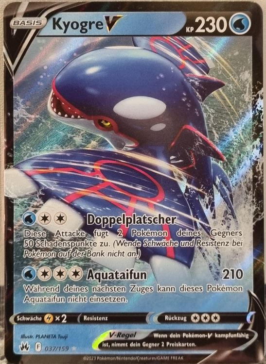Pokémon – Kyogre V 🇩🇪 - CRZ-037 - Crown Zenith (Gebraucht) in Bern für ...
