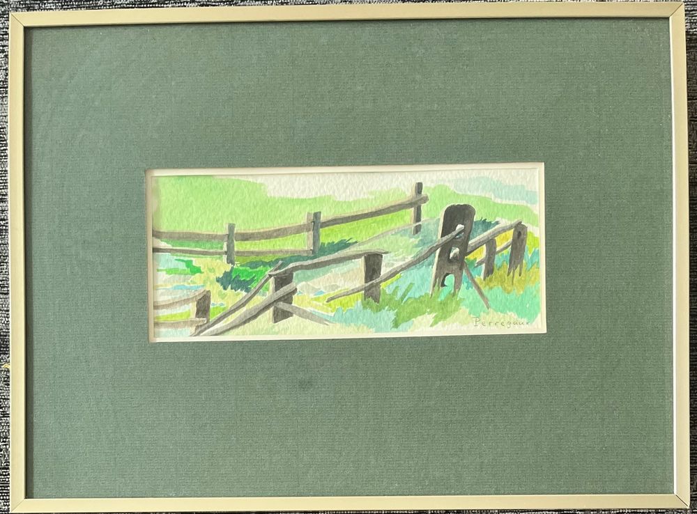 Aloys Perregaux (1936) Gartenhag Szene Aquarell | Kaufen auf Ricardo