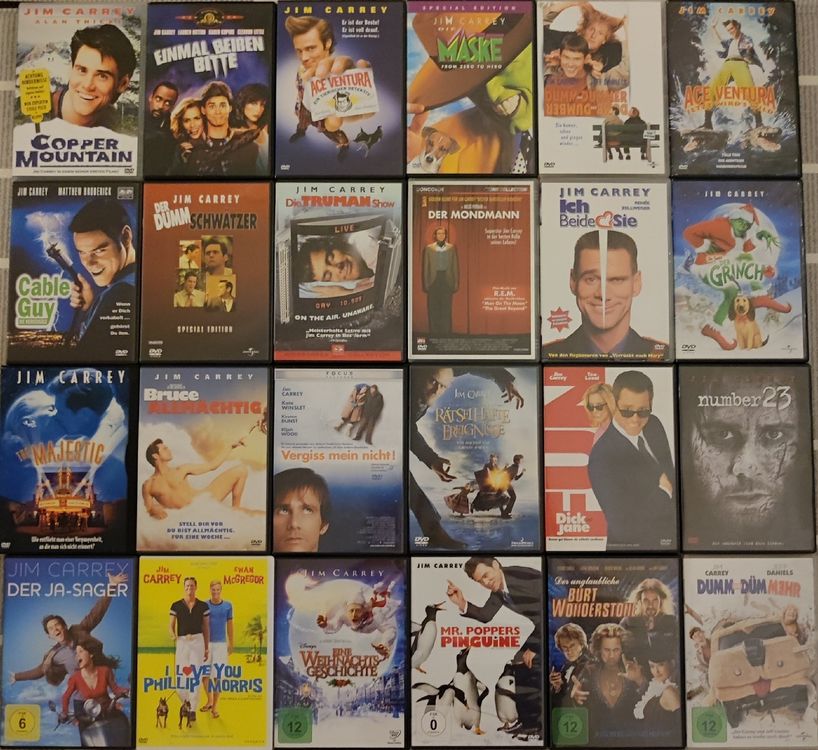 Jim Carrey Collection (24 DVDs) (Gebraucht) in Urdorf für CHF 50 – mit ...