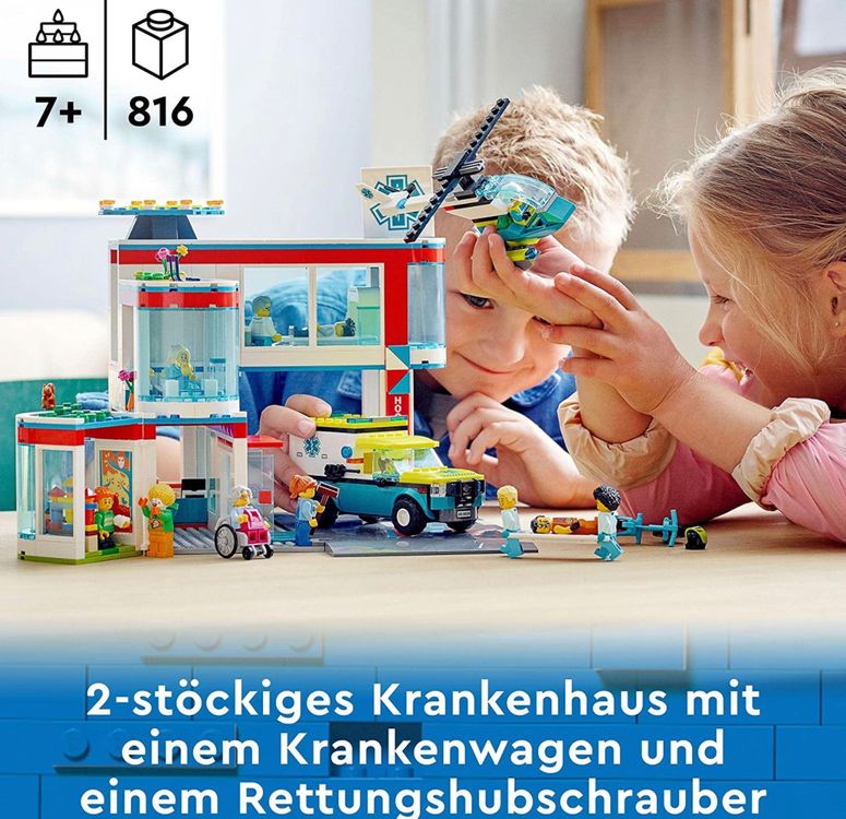 LEGO CITY 60330 - City Krankenhaus mit Krankenwagen 816 Teil | Kaufen ...