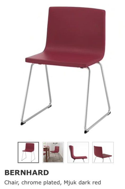 IKEA BERNHARD chrome/leather 4 chairs | Kaufen auf Ricardo