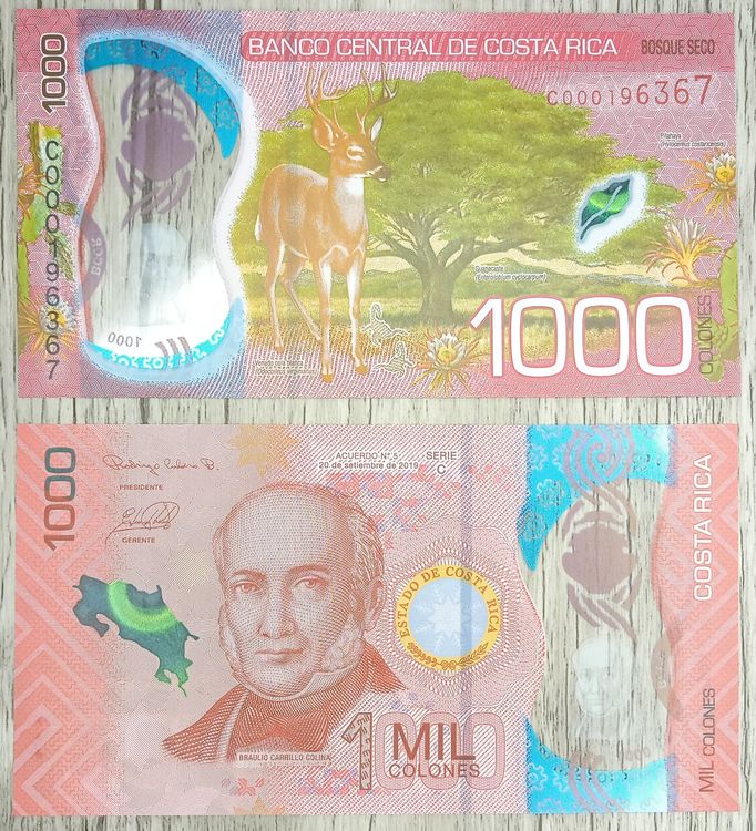 Costa Rica 1000 Colones Polymer UNC _1 | Kaufen auf Ricardo