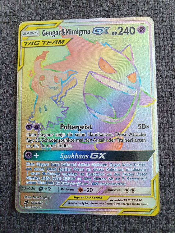 Pokemon - Gengar Mimigma GX - 186/181 | Kaufen auf Ricardo