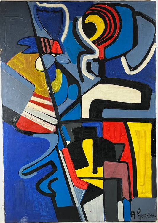 Aldo Gentilini (1912-1982) Grosse Abstrakte Gemälde (Gebraucht) in Root für CHF 259 – mit ...