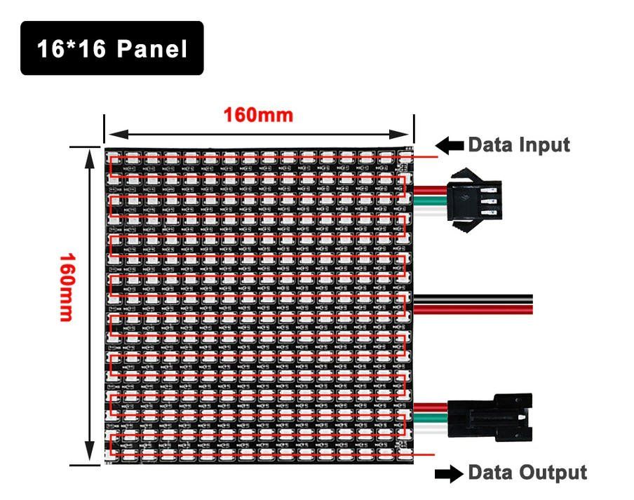 NeoPixel Panel Matrix Screen 16x16 | Kaufen auf Ricardo