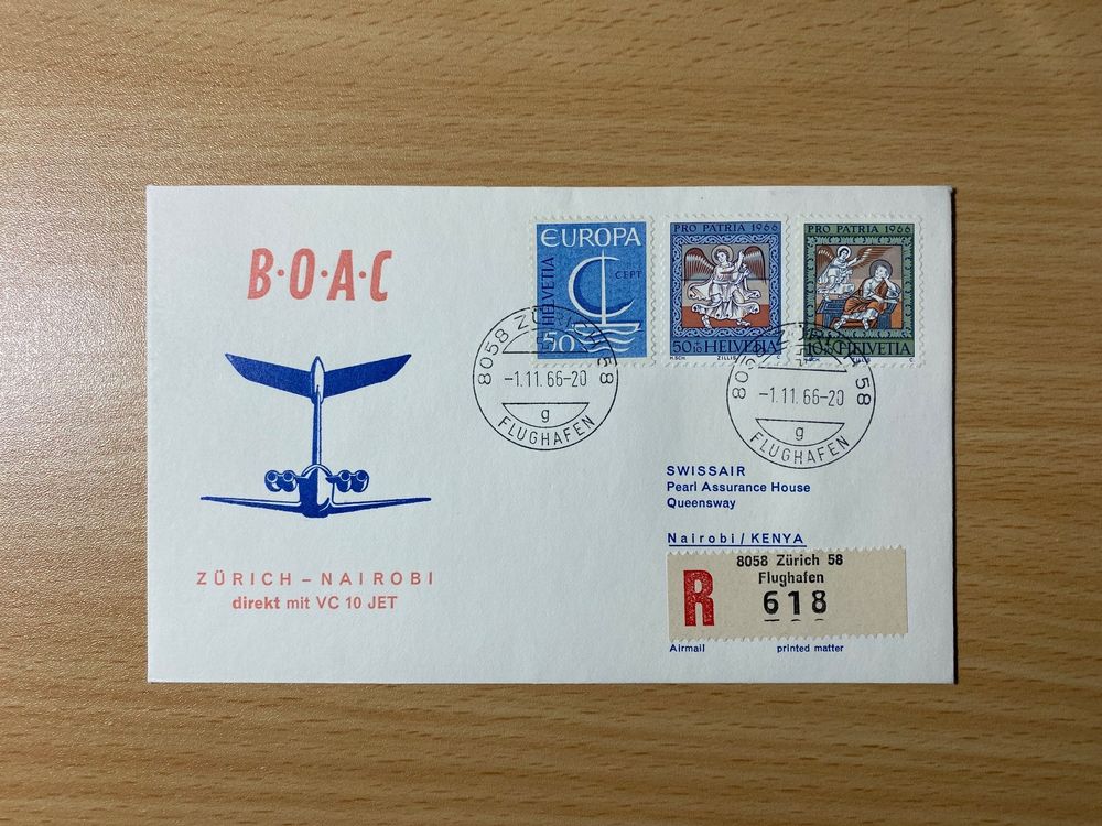 BOAC Erstflug Zürich - Nairobi 1966 | Kaufen auf Ricardo
