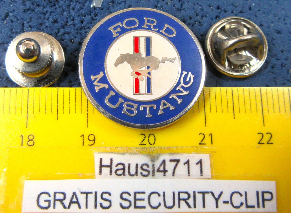 FORD MUSTANG US-CAR AUTO LOGO PIN GEPRÄGT 20MM TOPÜ-QUALITÄ (Gebraucht ...