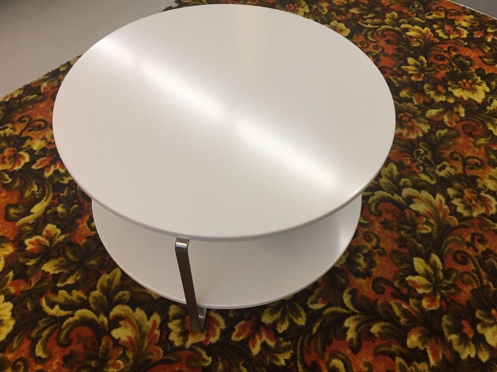 Elegantes Couchtisch Rund Weiss Ikea Bild