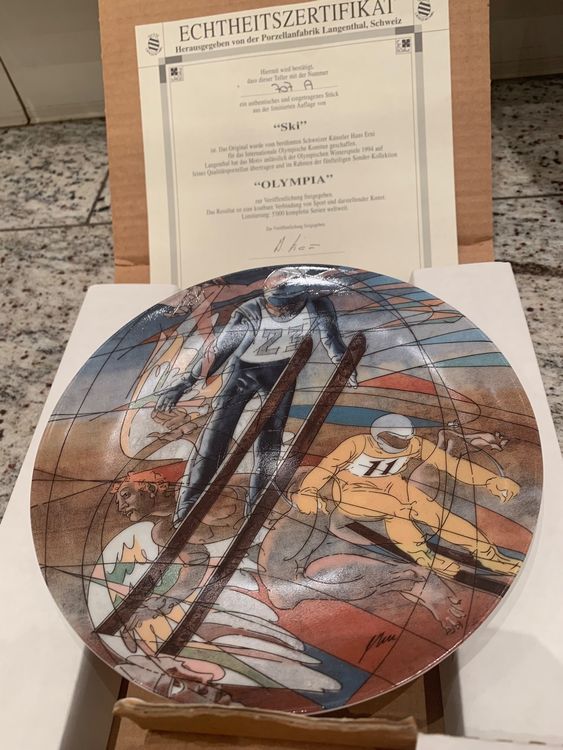 5 tlg. Lot limitierte Hans Erni Olympia Sammelteller | Kaufen auf Ricardo