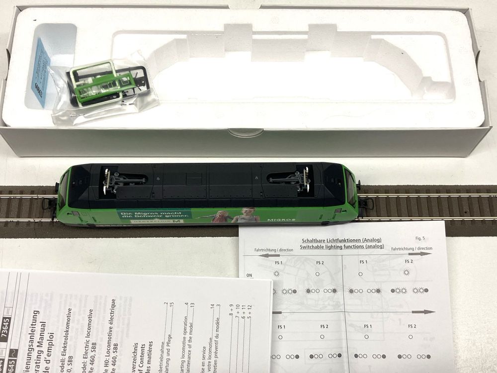 Roco 73644= Re 4/4 460-080-5 SBB Migros macht Schweiz grüner | Kaufen ...