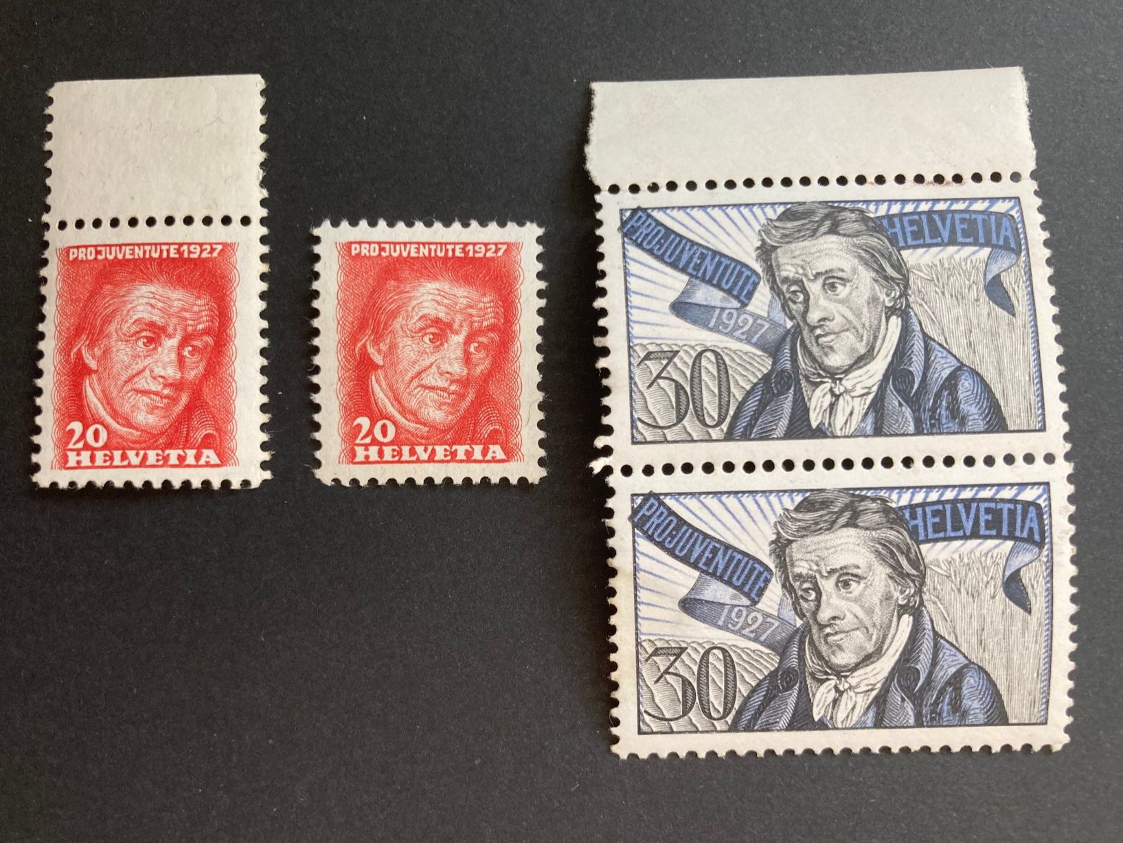 Pro Juventute 1927 - unkomplette Serie ** (ZNr 43, 44) (Neu (gemäss ...