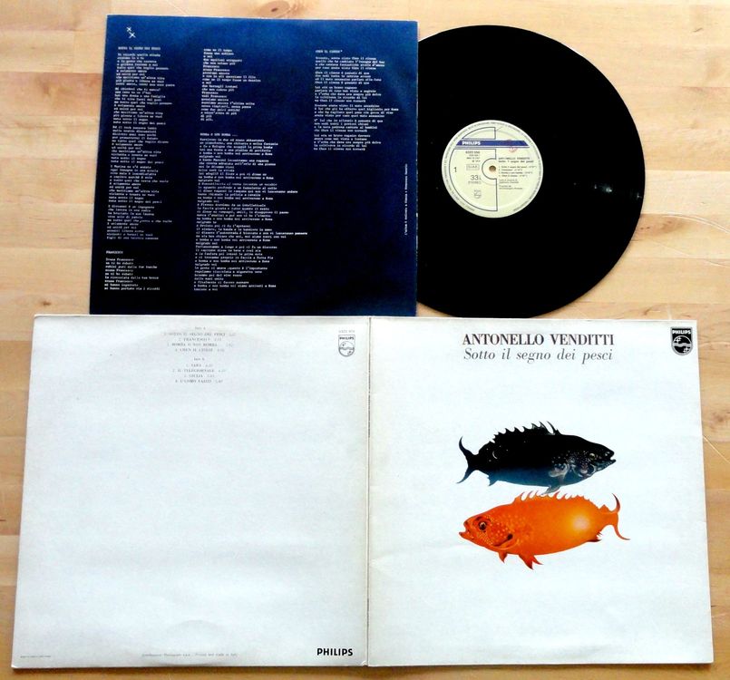 LP ANTONELLO VENDITTI sotto il segno dei pesci 1978 ITALY (Gebraucht ...