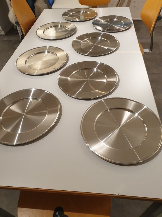 8 x Edelstahl (Inox) Platzteller Spring Schweiz 30cm (Gebraucht) in ...