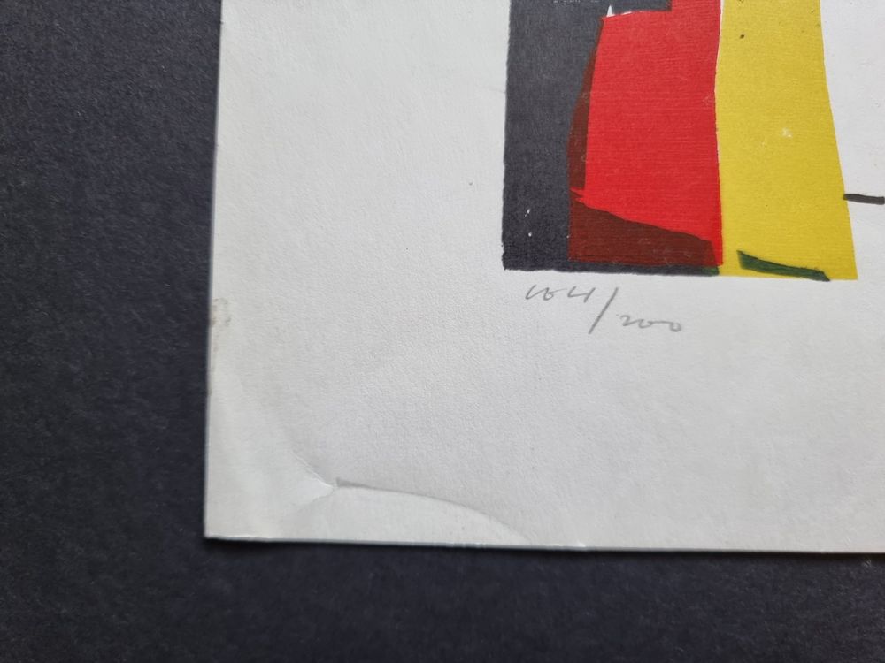 KÜNSTLER ? HOLZSCHNITT unleserlich signiert datiert | Kaufen auf Ricardo