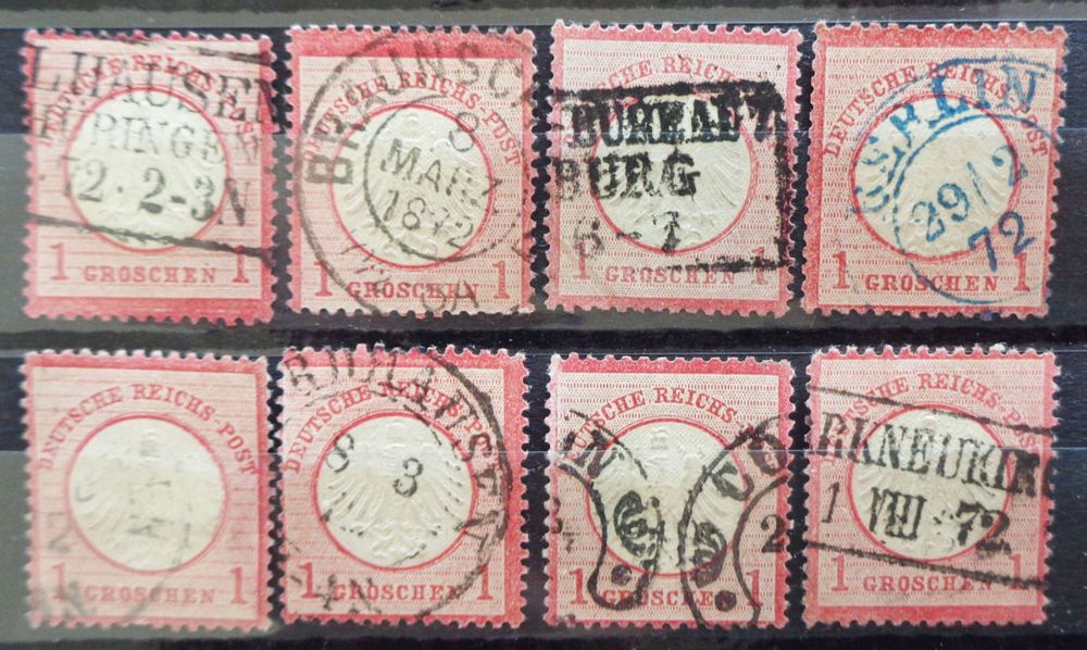 DEUTSCHES REICH 1872: Kleiner Schild, acht 1 Groschen, O (Gebraucht) in ...