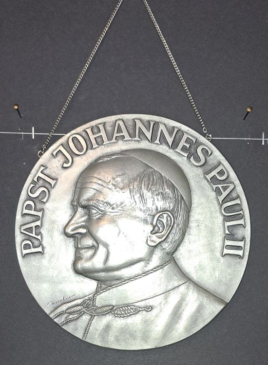 Zinn-Relief Papst Johannes Paul II signiert! (Neu (gemäss Beschreibung ...
