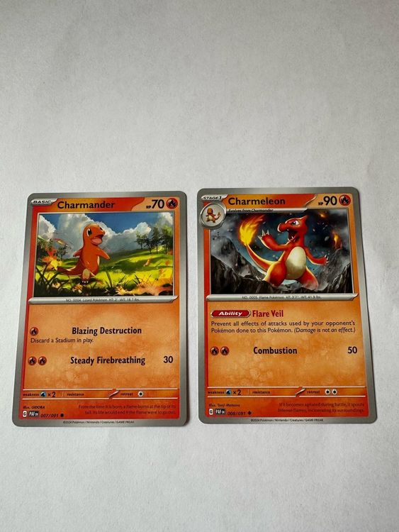 Pokémon charmander, charmeleon Paldea fates (Neu (gemäss Beschreibung ...