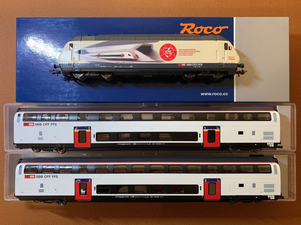 Roco H0 70678 + 74713/16 Re 460 SBB (175-J) DC Digital-Sound (Neu und ...