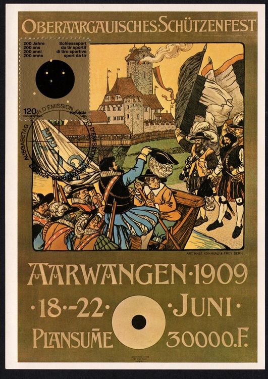 Maximumkarte Schiesssportverein- Schützenfest Aarwangen 1909 (Neu (gemäss Beschreibung)) in ...