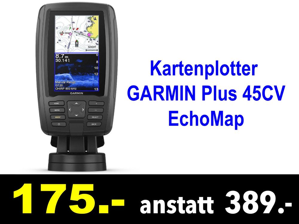 🔴 Kartenplotter GARMIN Plus 45CV EchoMap /399Z (Neu und ...