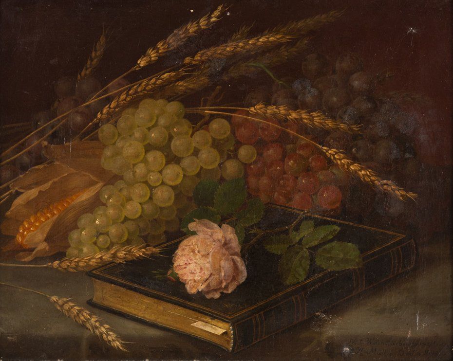 ANTIKES STILLLEBEN VON H. MÜLLER, DATIERT 1840 (Gebraucht) in Muri b ...