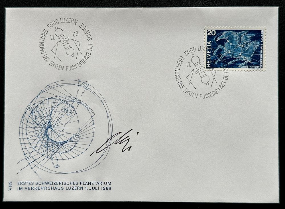 Hans Erni Couvert, Brief mit original Unterschrift /Signatur (Gebraucht ...