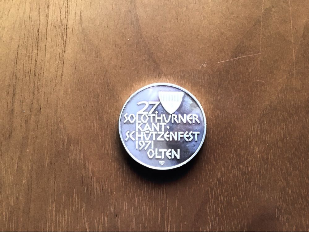 27. SOLOTHURNER KANT. SCHÜTZENFEST 1971 OLTEN ( SILBER 900 ) | Kaufen auf Ricardo