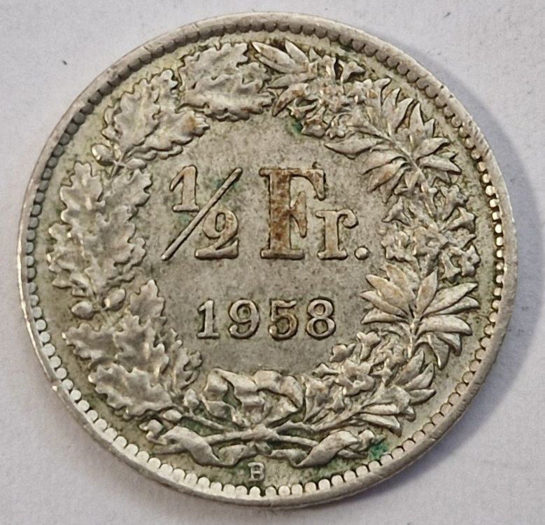 50 Rappen 1958 Schweizer Franken Silber (Gebraucht) in Mitlödi für CHF ...