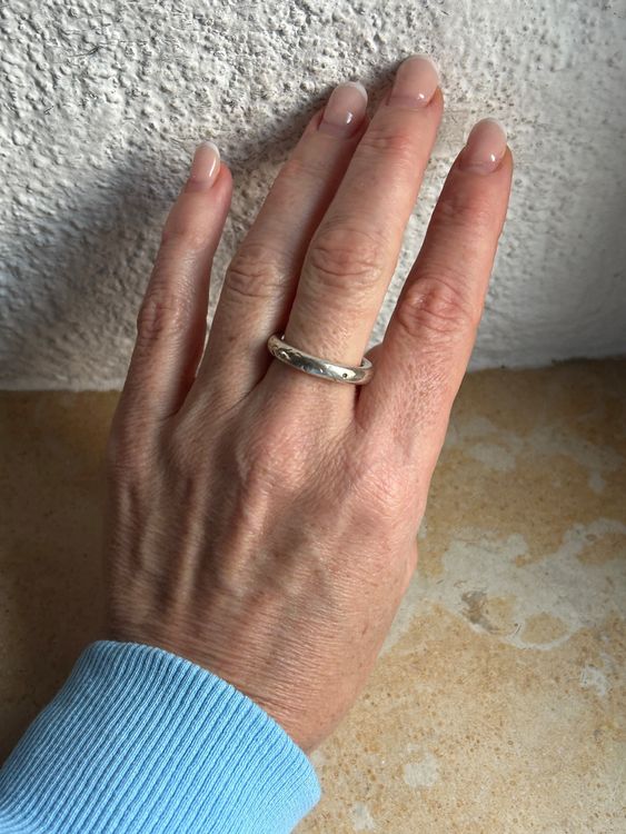 Silberring mit Muster, Handarbeit (Gr. 56) (Gebraucht) in Laufen für ...