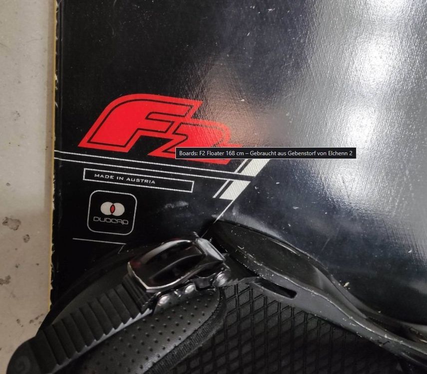 Snowboard F2 Floater 168 cm mit Burton Schuche Grosse 46 (Gebraucht) in ...